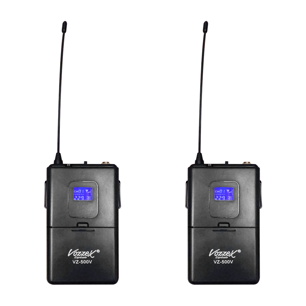 Vozzex VZ-500V# Sistema de Microfono Inalambrico VHF Dual de Vincha C ...