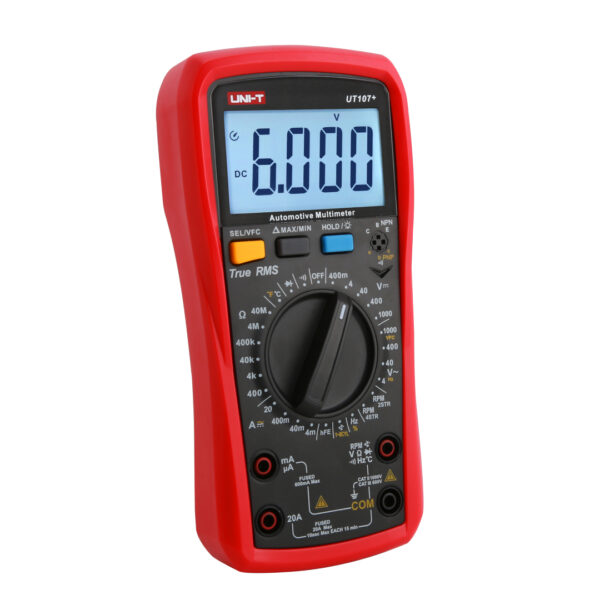 UT-107+ MULTÍMETRO AUTOMOTRIZ TRUE RMS 1000V AC/DC «UNI-T» | L.O. Electronics